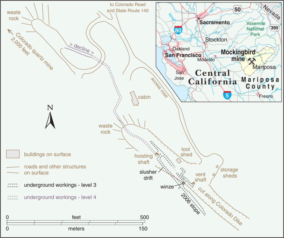 The Mockingbird Mine, Mariposa County, California - Collectors Edge